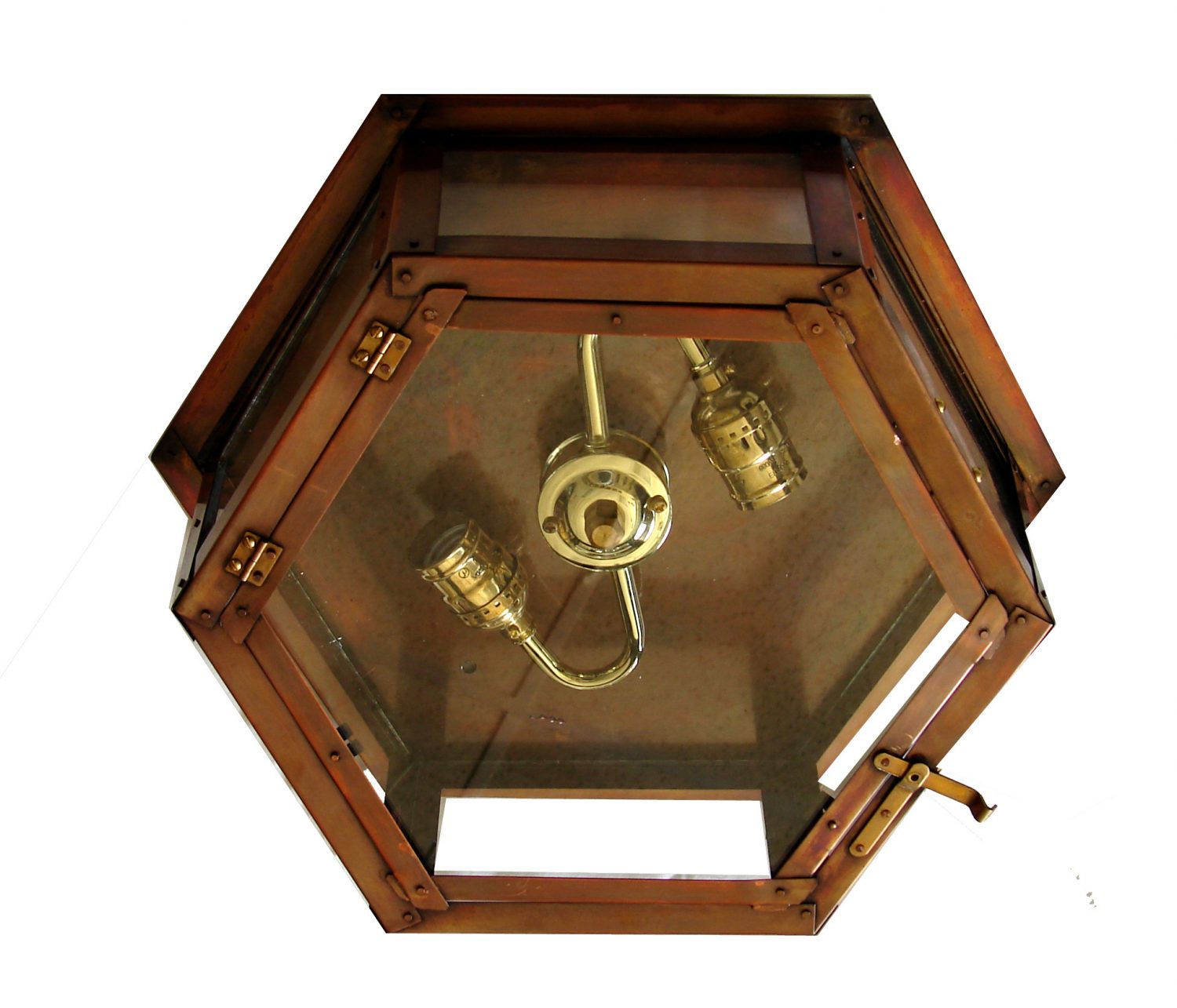 Six-sided Flush Mount Ceiling Light | New Orleans Gas Lights