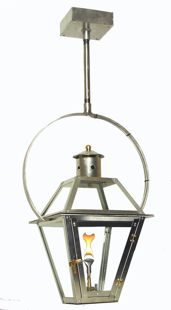 French Quarter Lantern on Classic Yoke | New Orleans Gas Lights